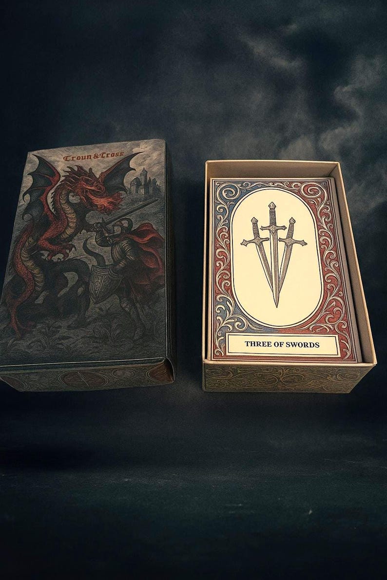 Crown & Cross Tarot Deck – 78 Medieval Tarot Cards for Divination ...
