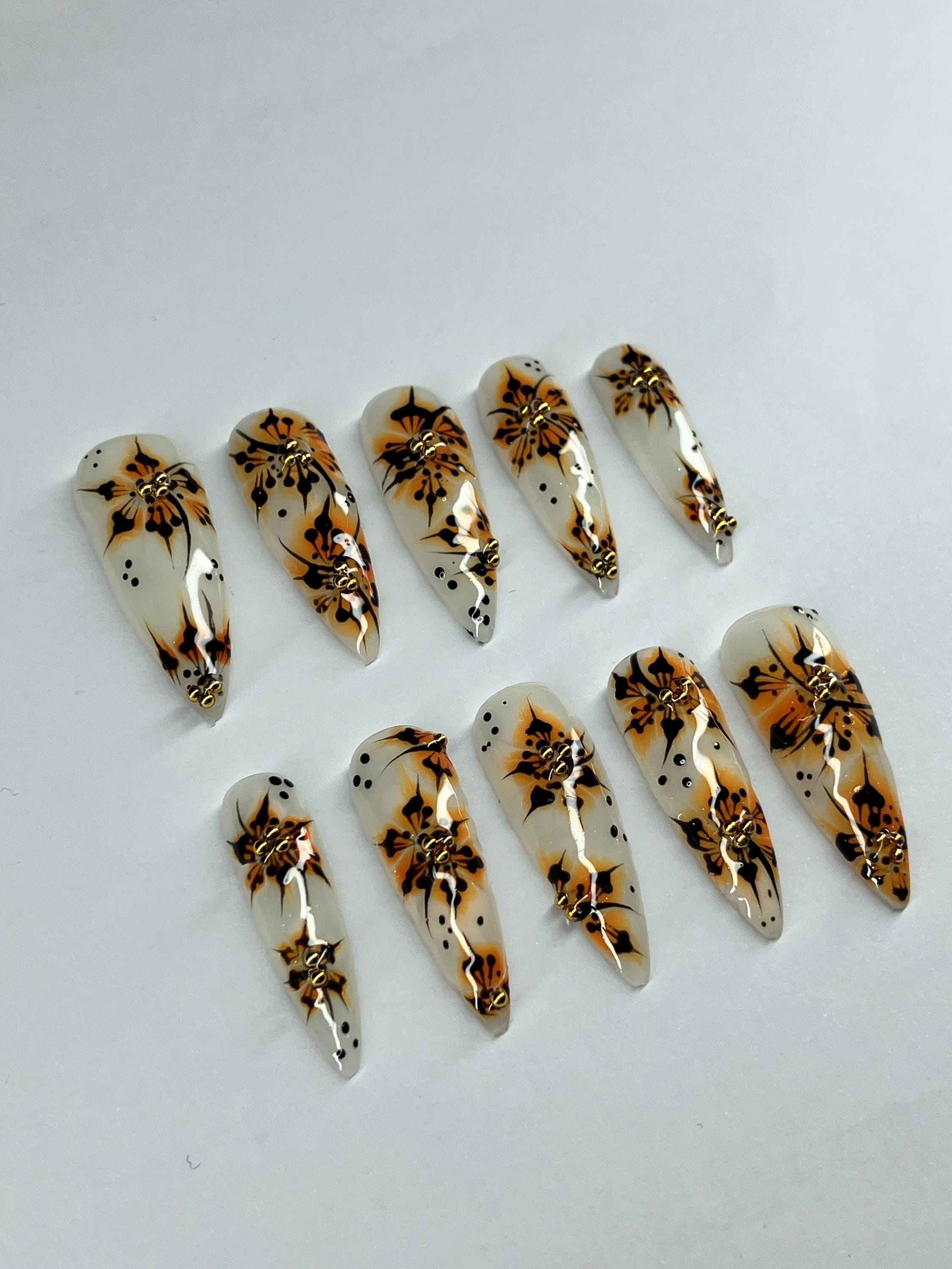 Tiger Lilly Press on Nails With Application Pack - Etsy