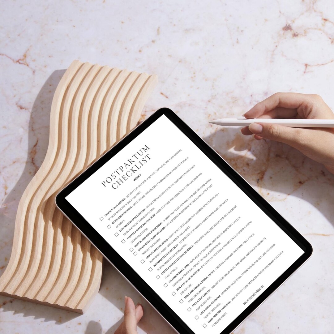 Postpartum Checklist Printable New Mom Digital Guide Fourth Trimester ...