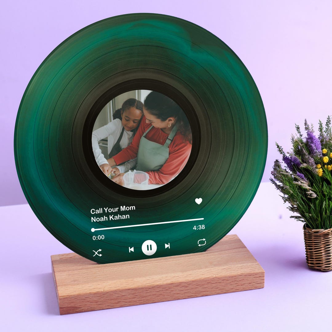 Personalized Vinyl Record With Photo - Mom Gift From Daughter - Acrylic ...