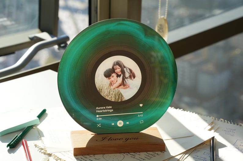 Personalized Vinyl Record With Photo - Acrylic Song Plaque ...