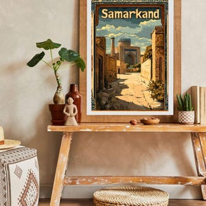 Printable Digital Poster, City, Samarkand, Art Deco - Etsy