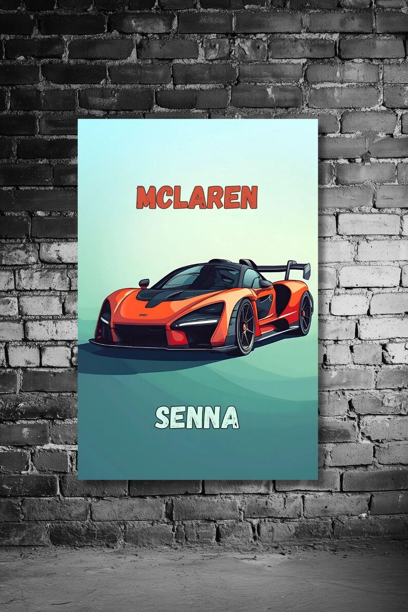 Mclaren Senna, Original Wall Art Poster Decor, Digital Car Poster - Etsy