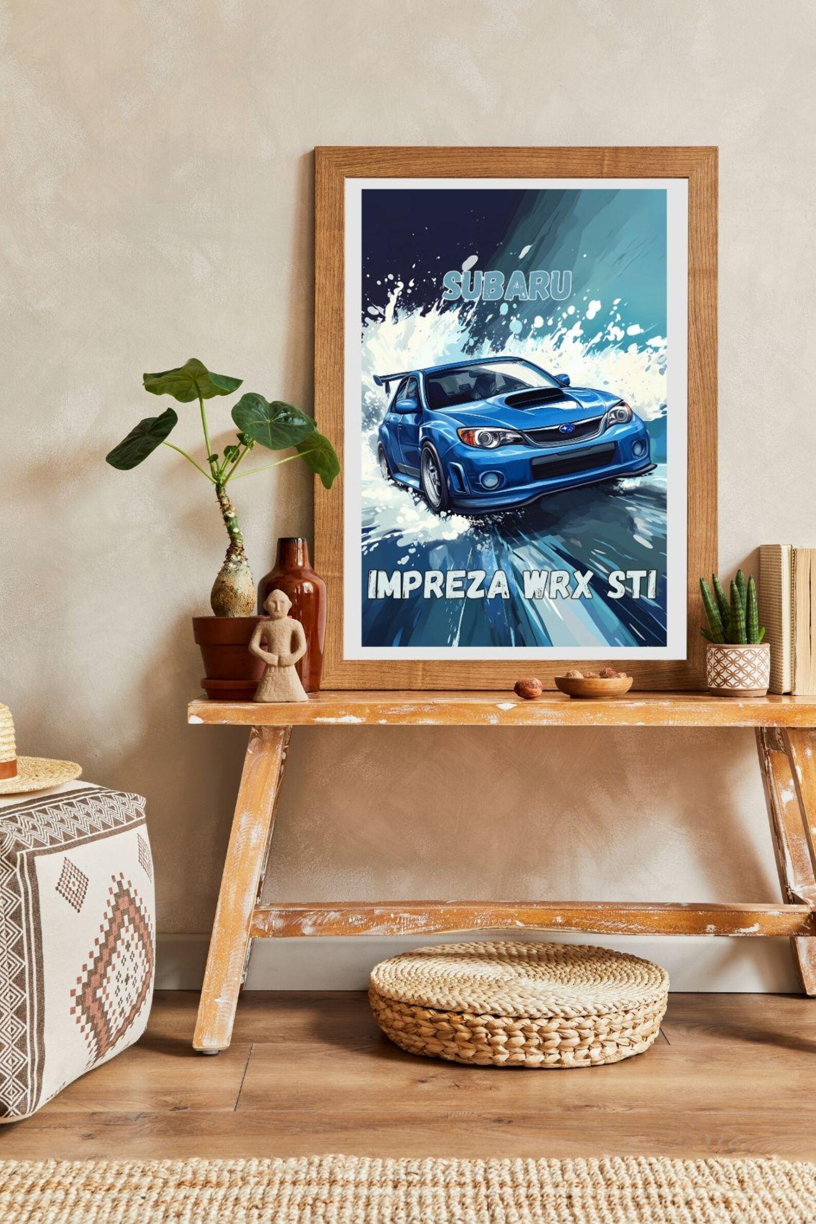 Subaru Impreza WRX Sti, Original Wall Art Poster Decor, Digital Car ...