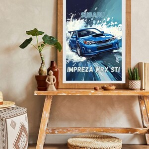 Subaru Impreza WRX Sti, Original Wall Art Poster Decor, Digital Car ...