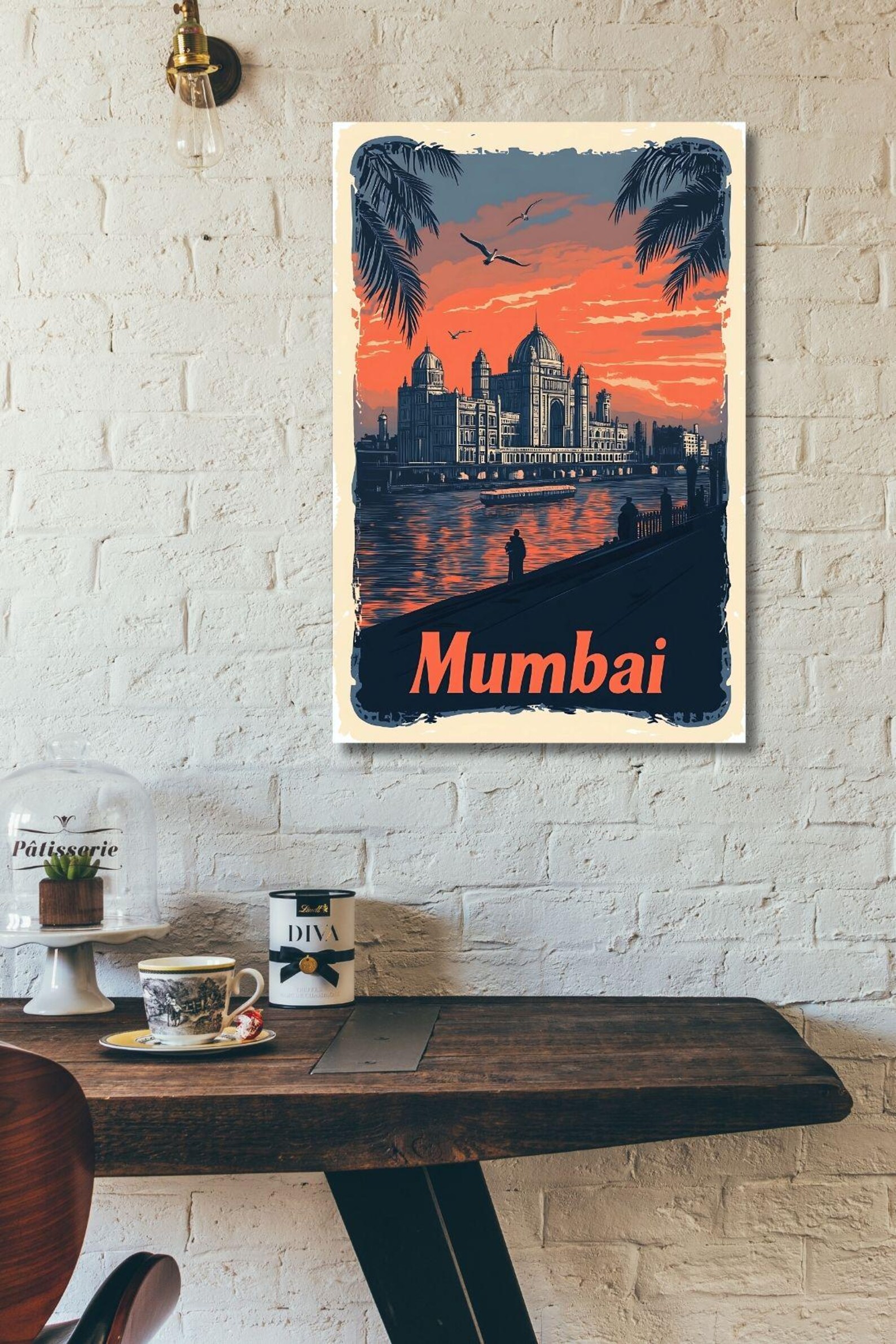 Printable Digital Poster, City, Mumbai, Art Deco - Etsy