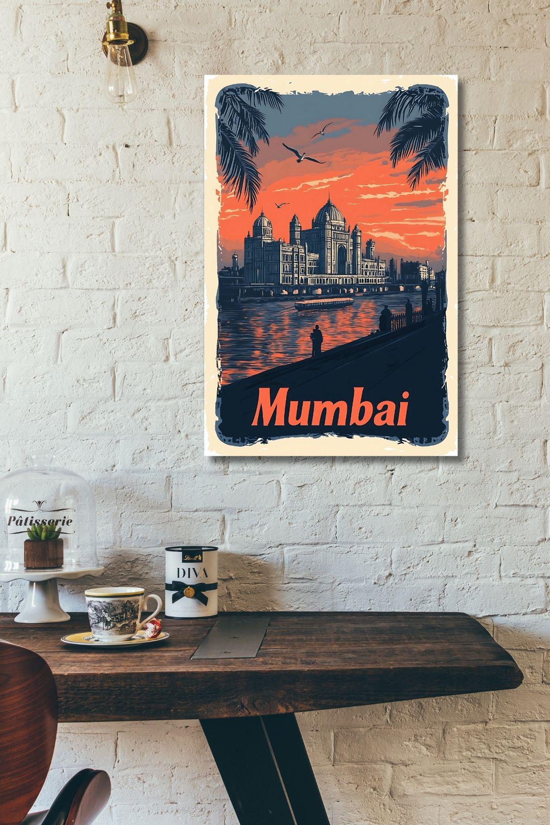 Printable Digital Poster, City, Mumbai, Art Deco - Etsy