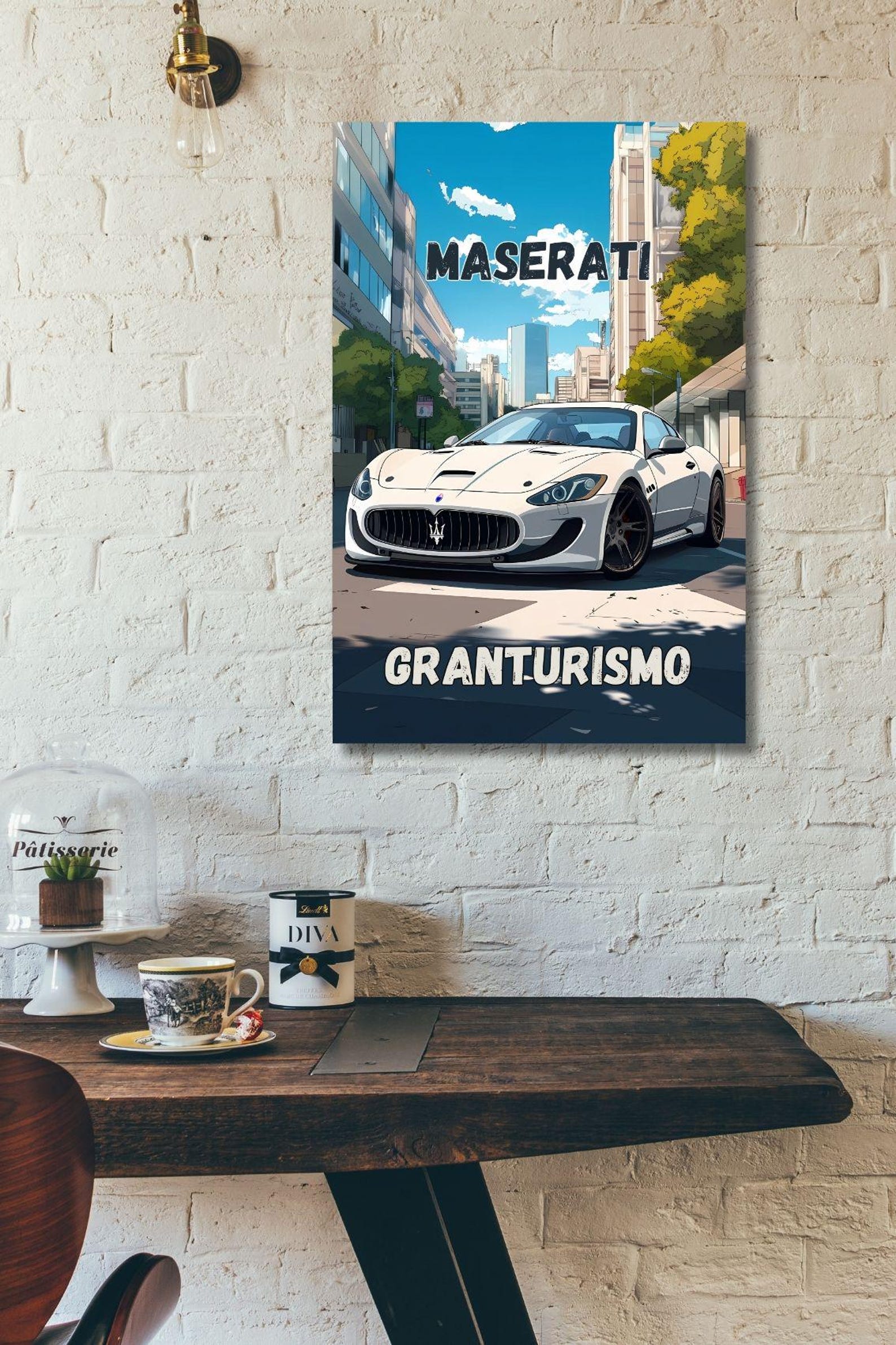 Maserati Granturismo, Original Wall Art Poster Decor, Digital Car ...