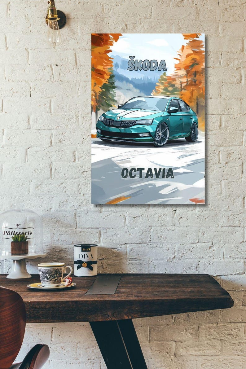 Skoda Octavia, Original Wall Art Poster Decor, Digital Car Poster - Etsy