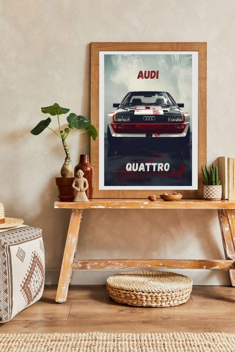 Audi Quattro, Original Wall Art Poster Decor, Digital Car Poster - Etsy