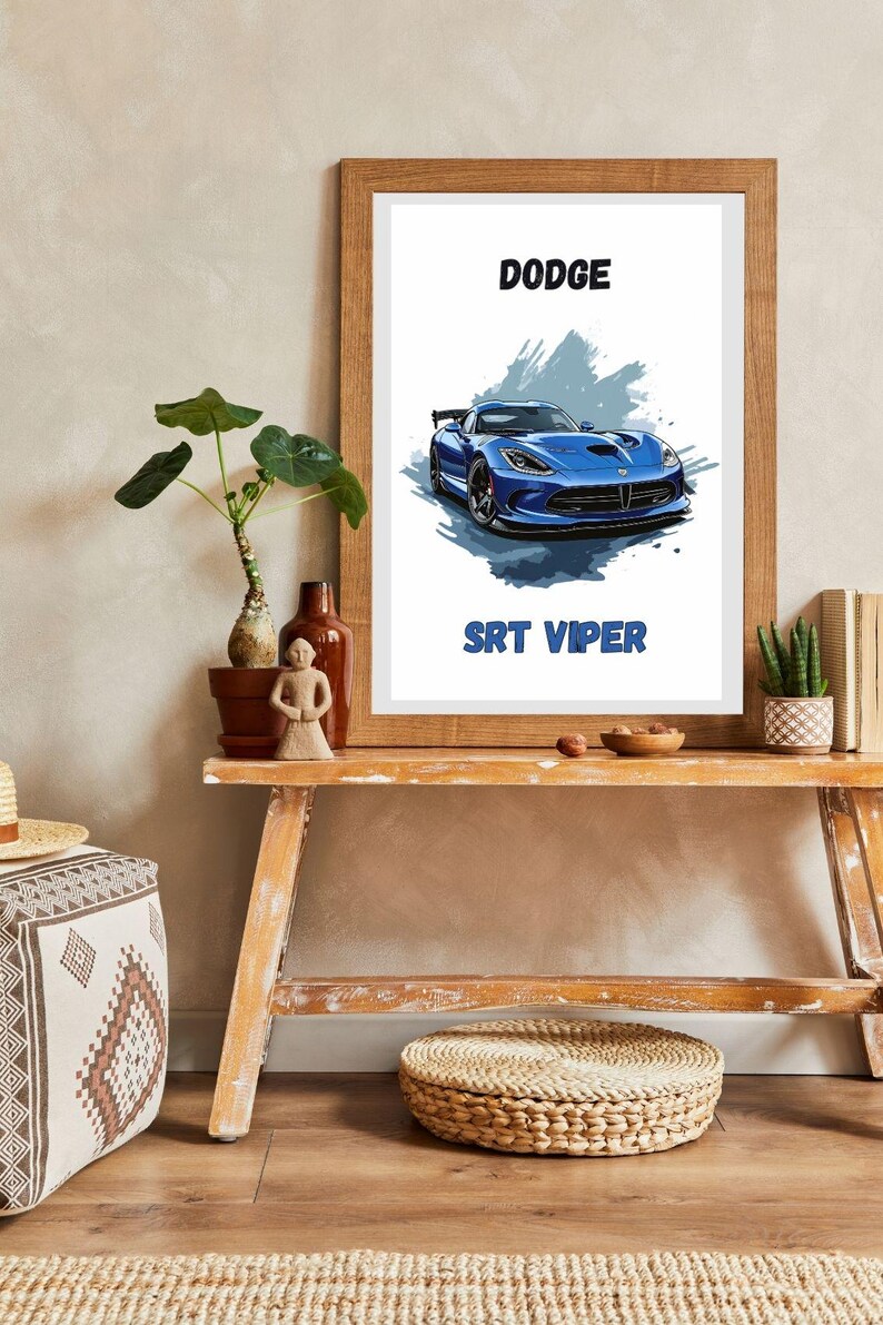 Dodge SRT Viper, Original Wall Art Poster Decor, Digital Car Poster - Etsy
