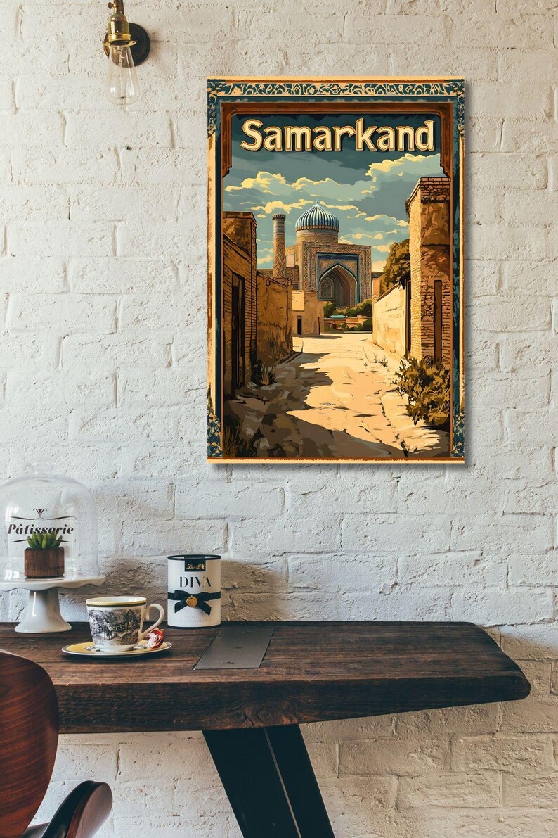 Printable Digital Poster, City, Samarkand, Art Deco - Etsy