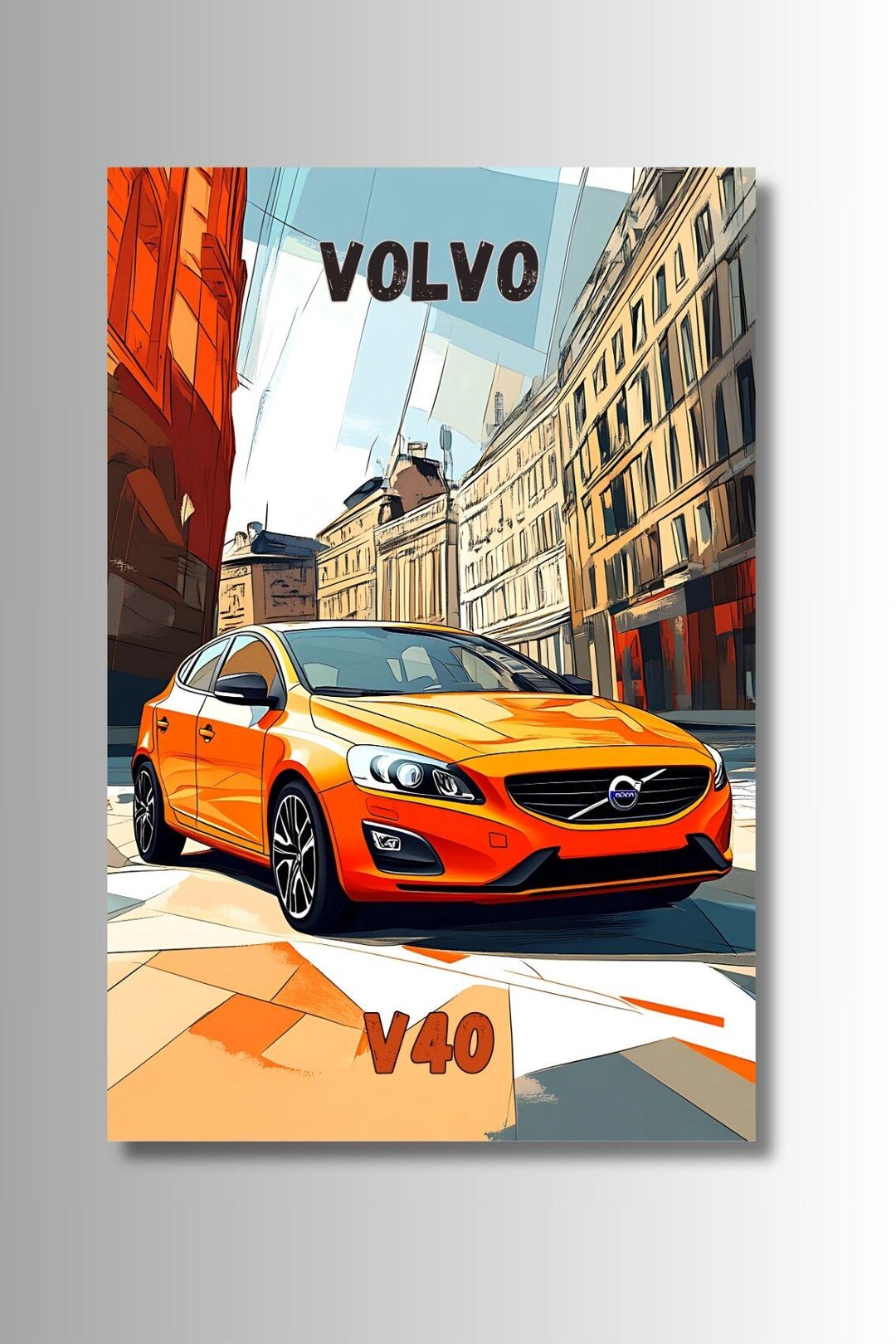 Volvo V40, Original Wall Art Poster Decor, Digital Car Poster - Etsy 日本