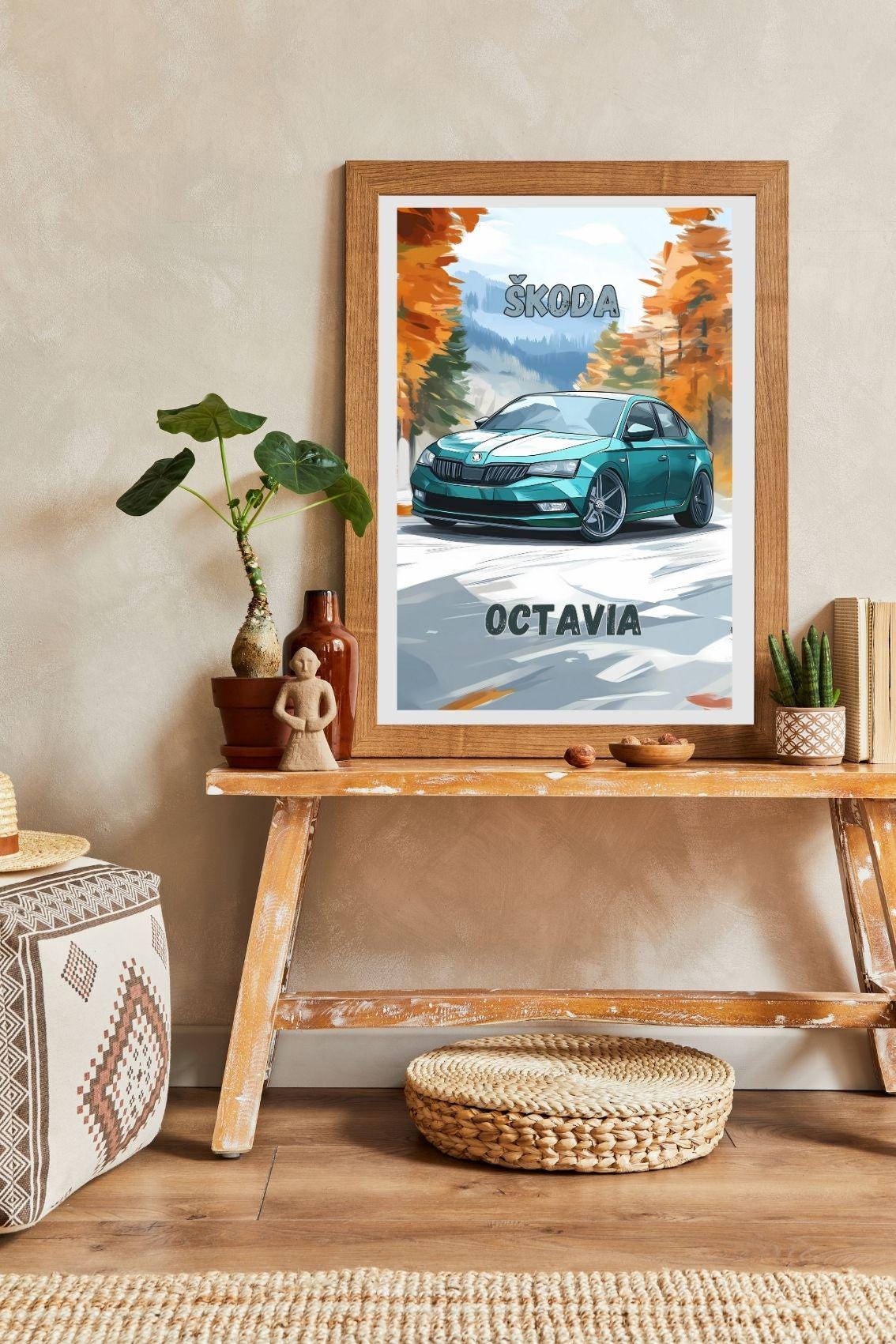 Skoda Octavia, Original Wall Art Poster Decor, Digital Car Poster - Etsy