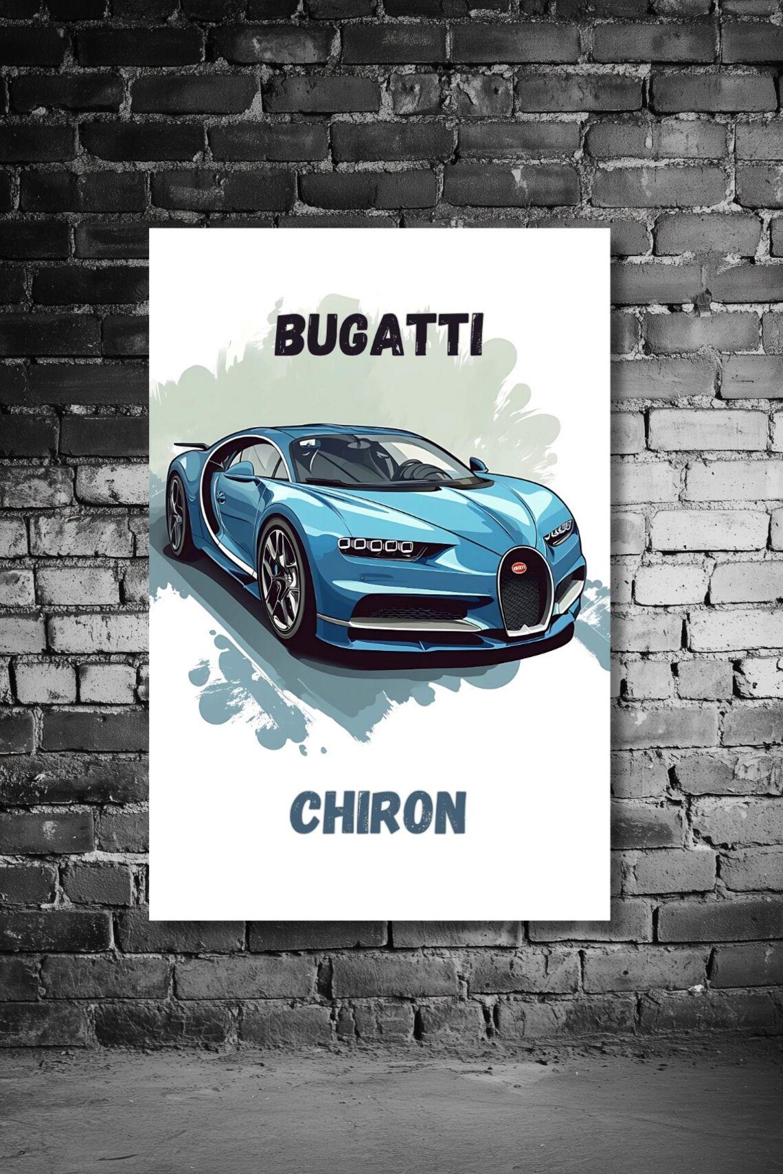 Bugatti Chiron, Original Wall Art Poster Decor, Digital Car Poster - Etsy