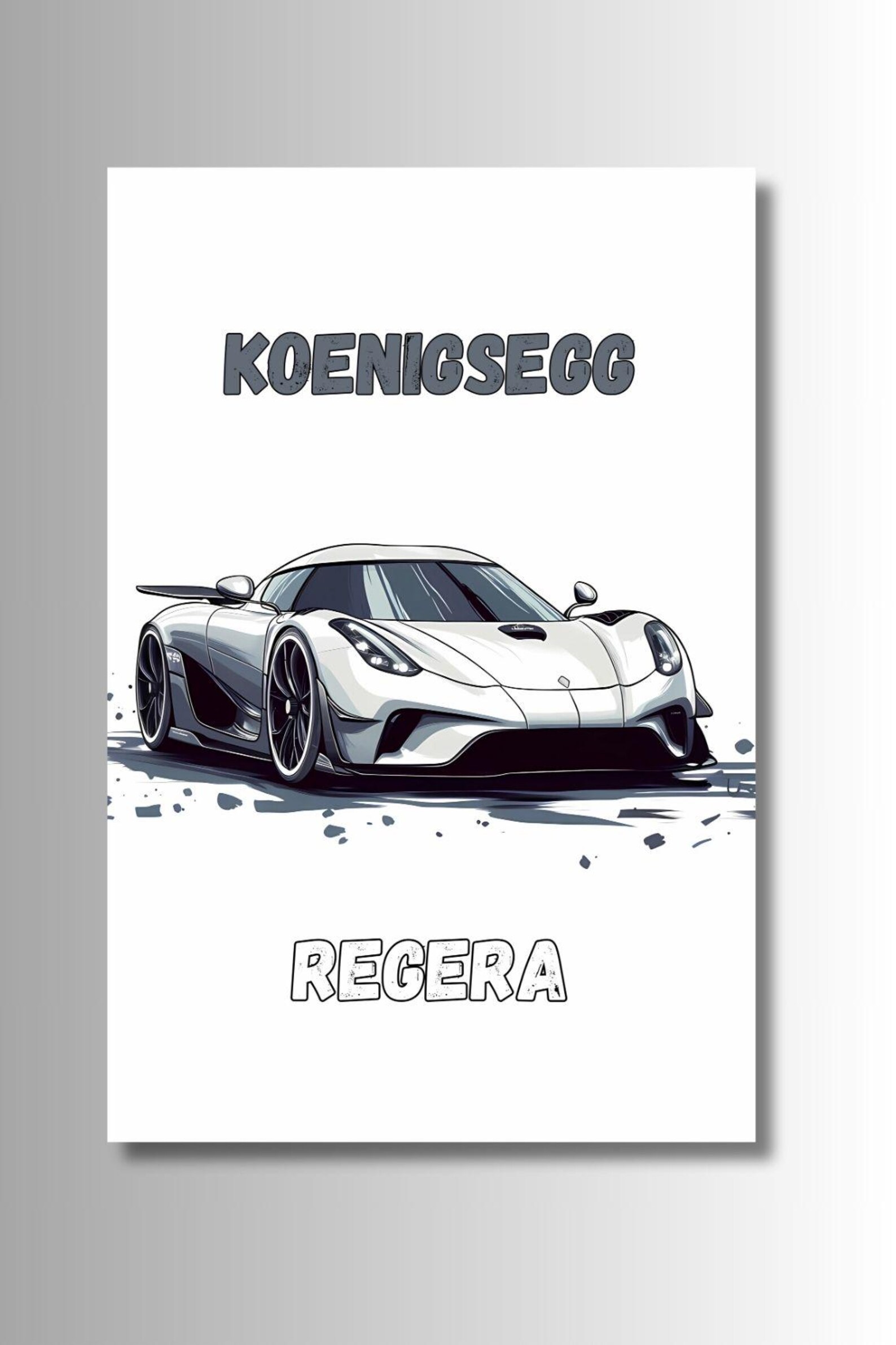 Koenigsegg Regera, Original Wall Art Poster Decor, Digital Car Poster ...