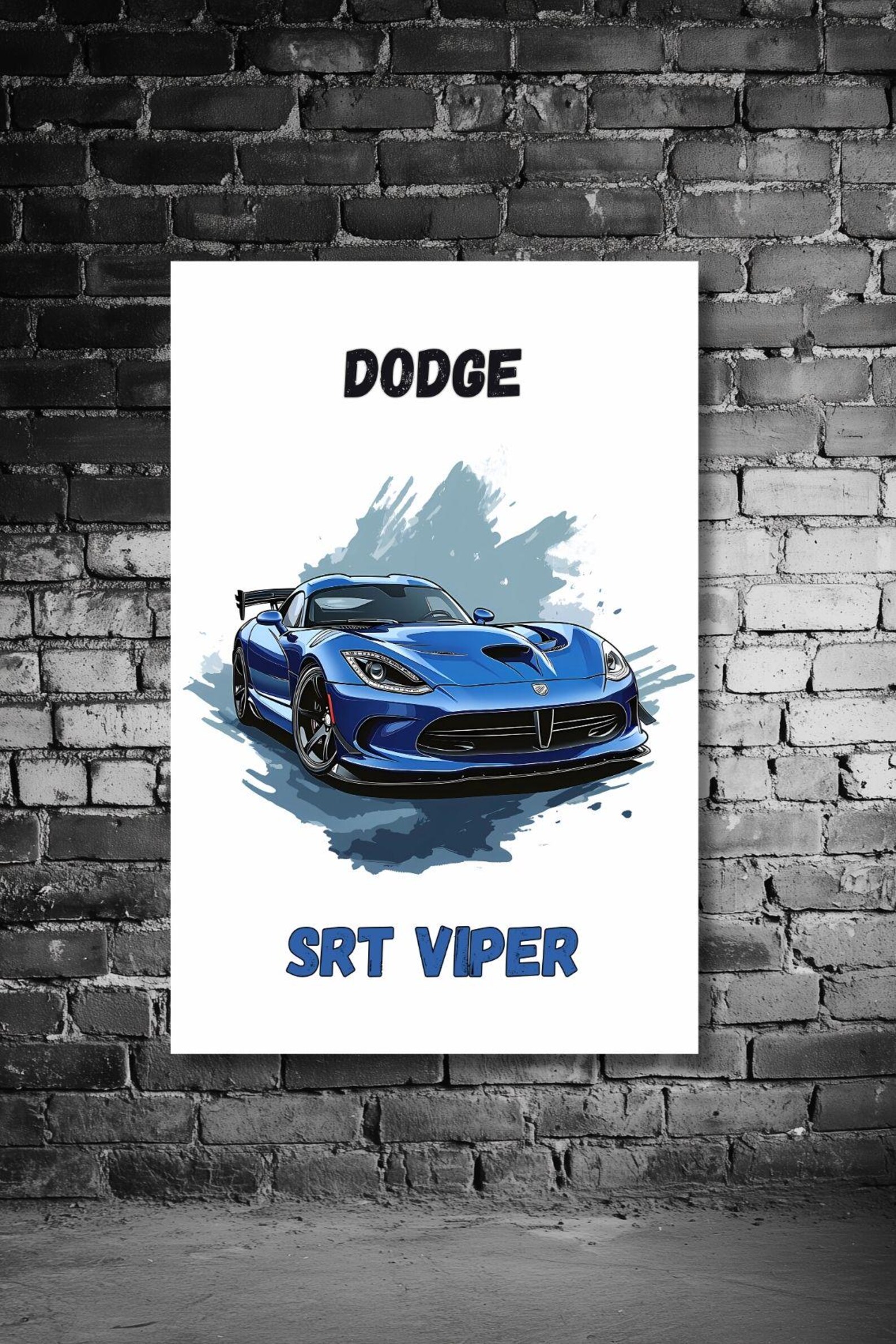 Dodge SRT Viper, Original Wall Art Poster Decor, Digital Car Poster - Etsy