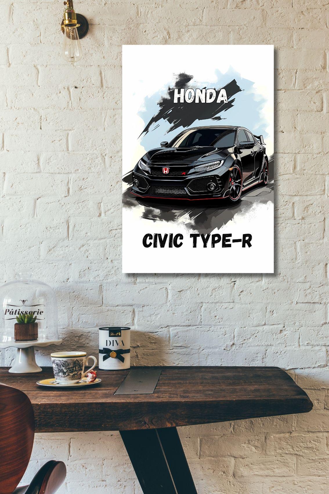 Honda Civic Type-r, Original Wall Art Poster Decor, Digital Car Poster ...