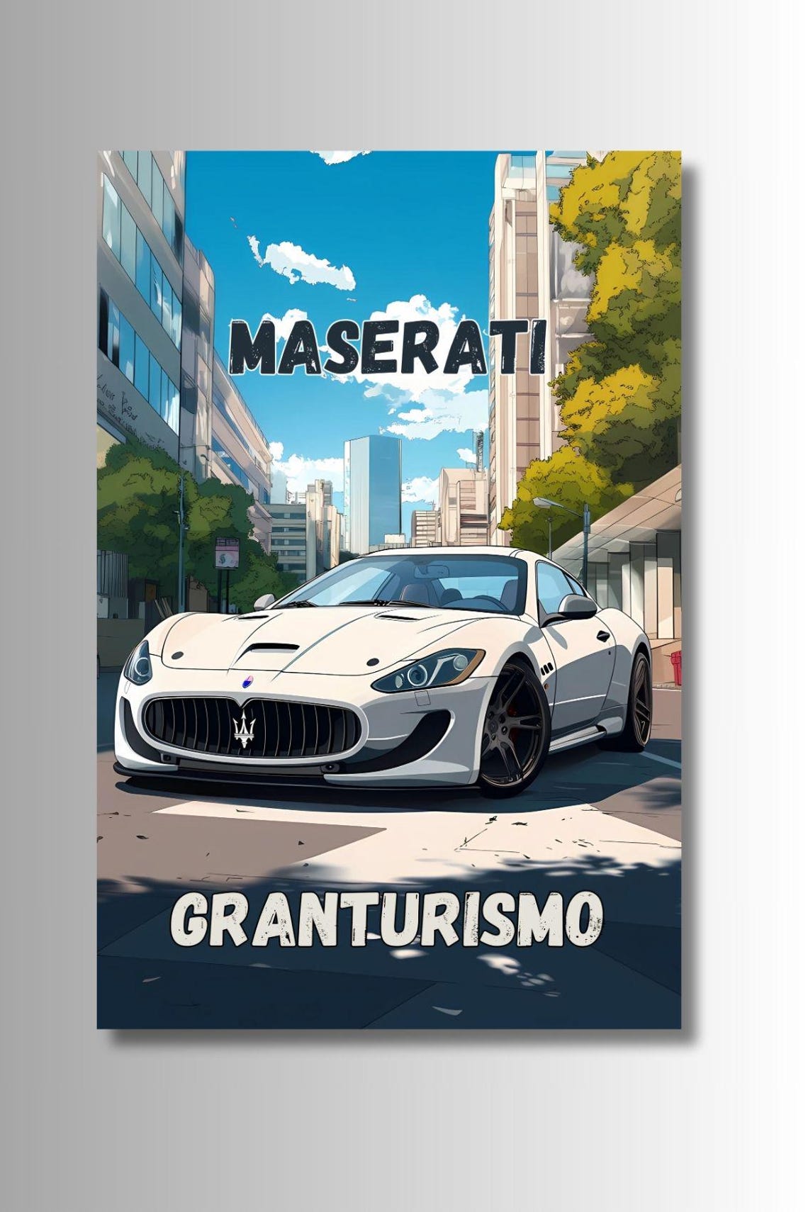 Maserati Granturismo, Original Wall Art Poster Decor, Digital Car ...