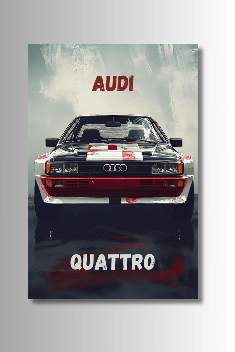 Audi Quattro, Original Wall Art Poster Decor, Digital Car Poster - Etsy