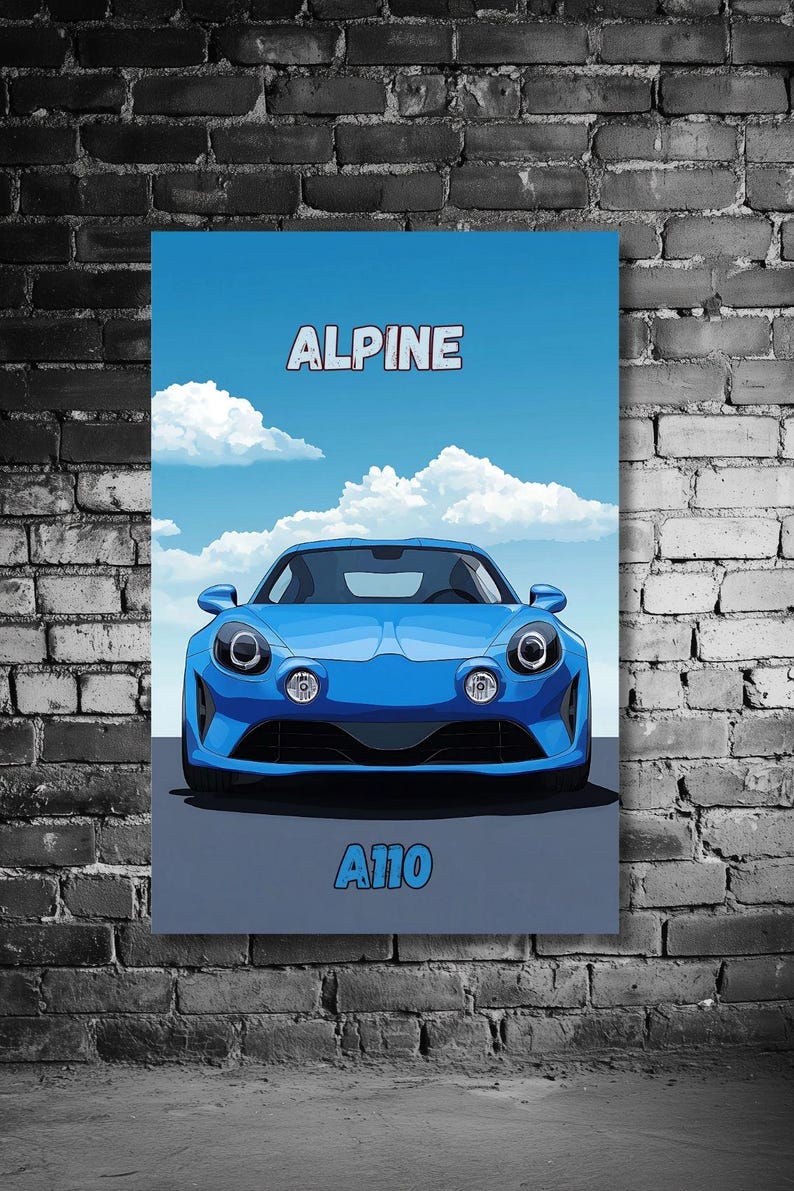 Alpine A110, Original Wall Art Poster Decor, Digital Car Poster - Etsy