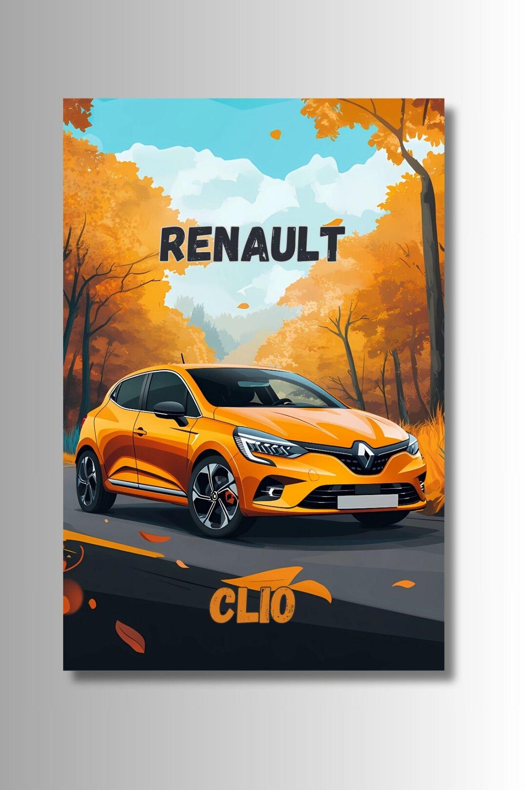 Renault Clio, Original Wall Art Poster Decor, Digital Car Poster - Etsy ...
