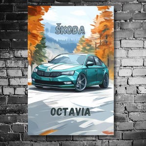 Skoda Octavia, Original Wall Art Poster Decor, Digital Car Poster - Etsy