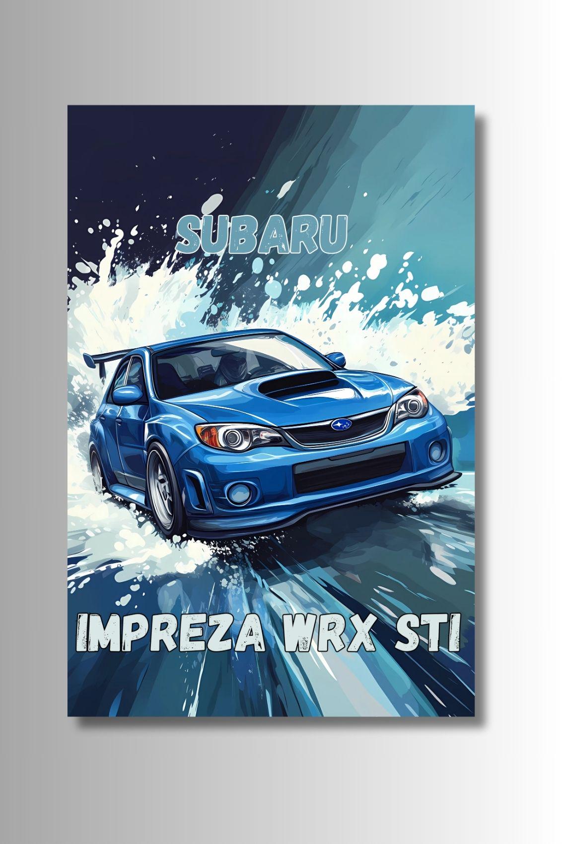 Subaru Impreza WRX Sti, Original Wall Art Poster Decor, Digital Car ...