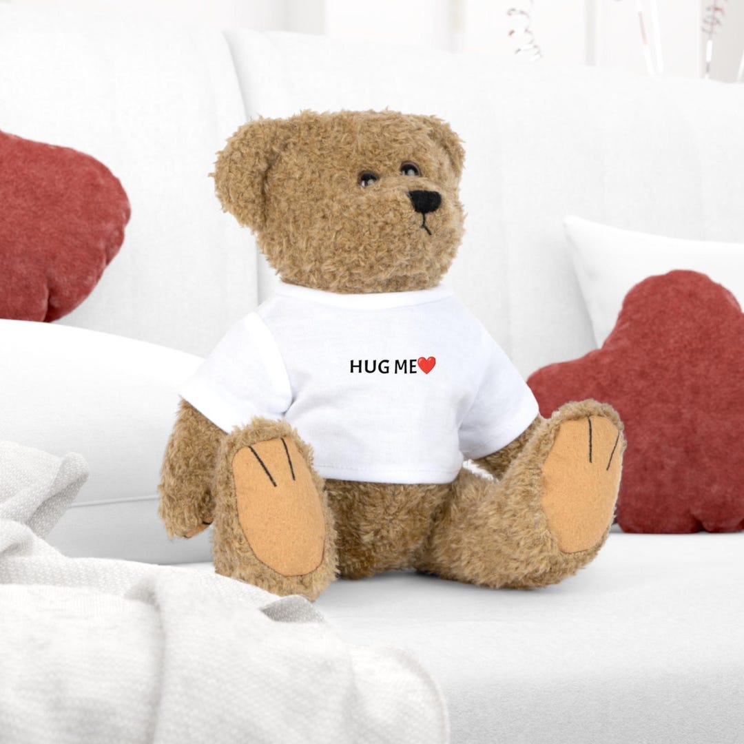 Hug Me Plush Toy, Cuddle Bear Gift, Adorable Stuffed Animal, Sweetheart ...