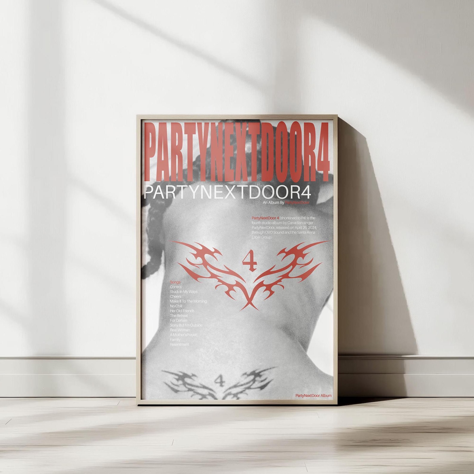 Partynextdoor 4 Album High Quality,partynextdoor Poster, Music Poster ...