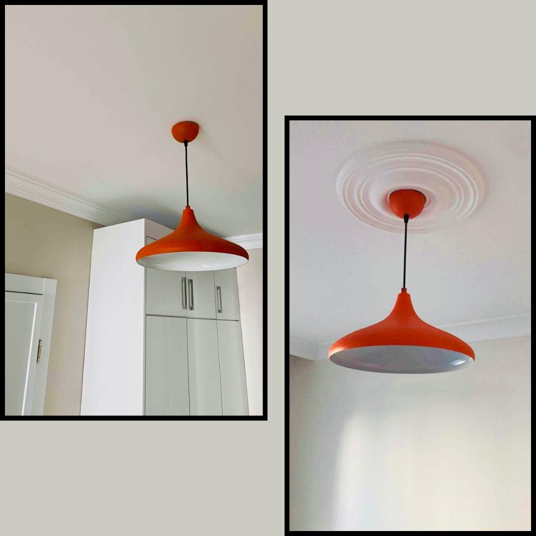 Orange Pendant Lamp Add Energy and Elegance to Your Space, Dome Pendant ...