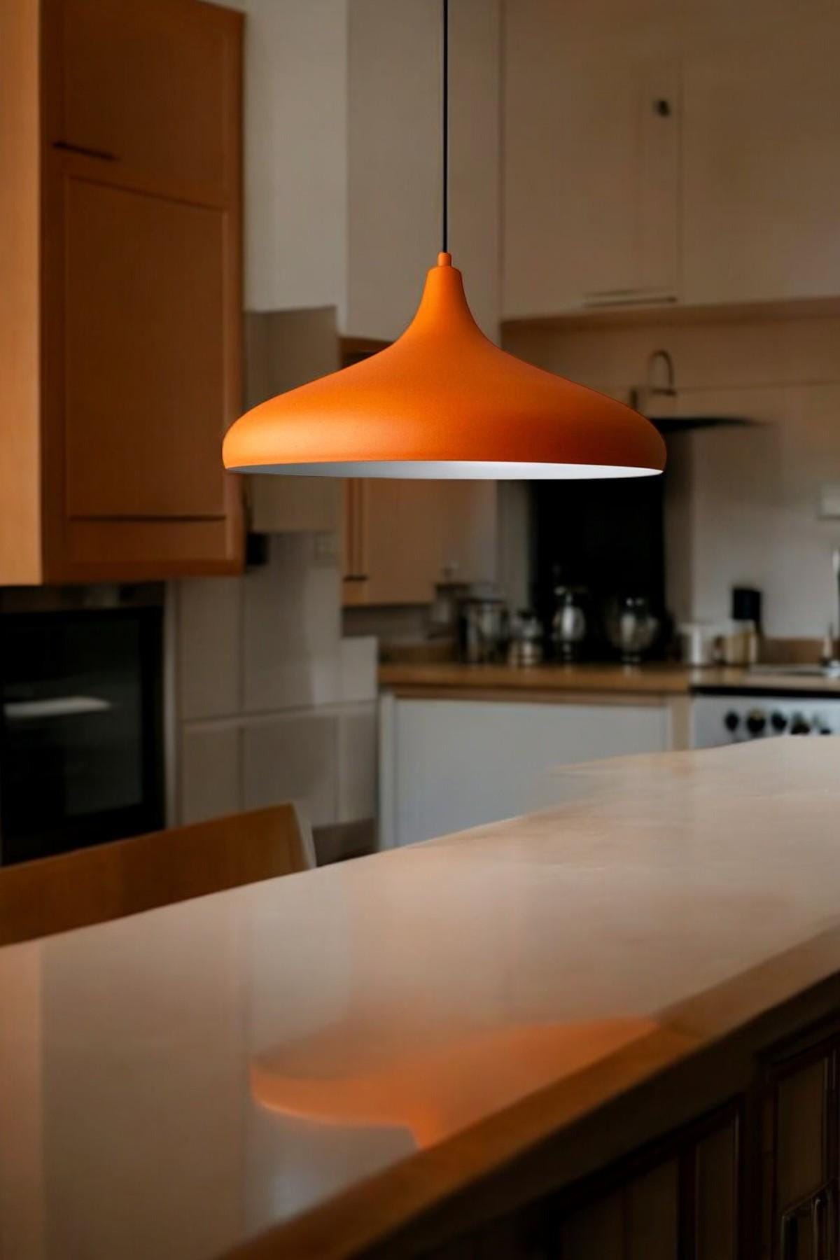 Orange Pendant Lamp Add Energy and Elegance to Your Space, Dome Pendant ...