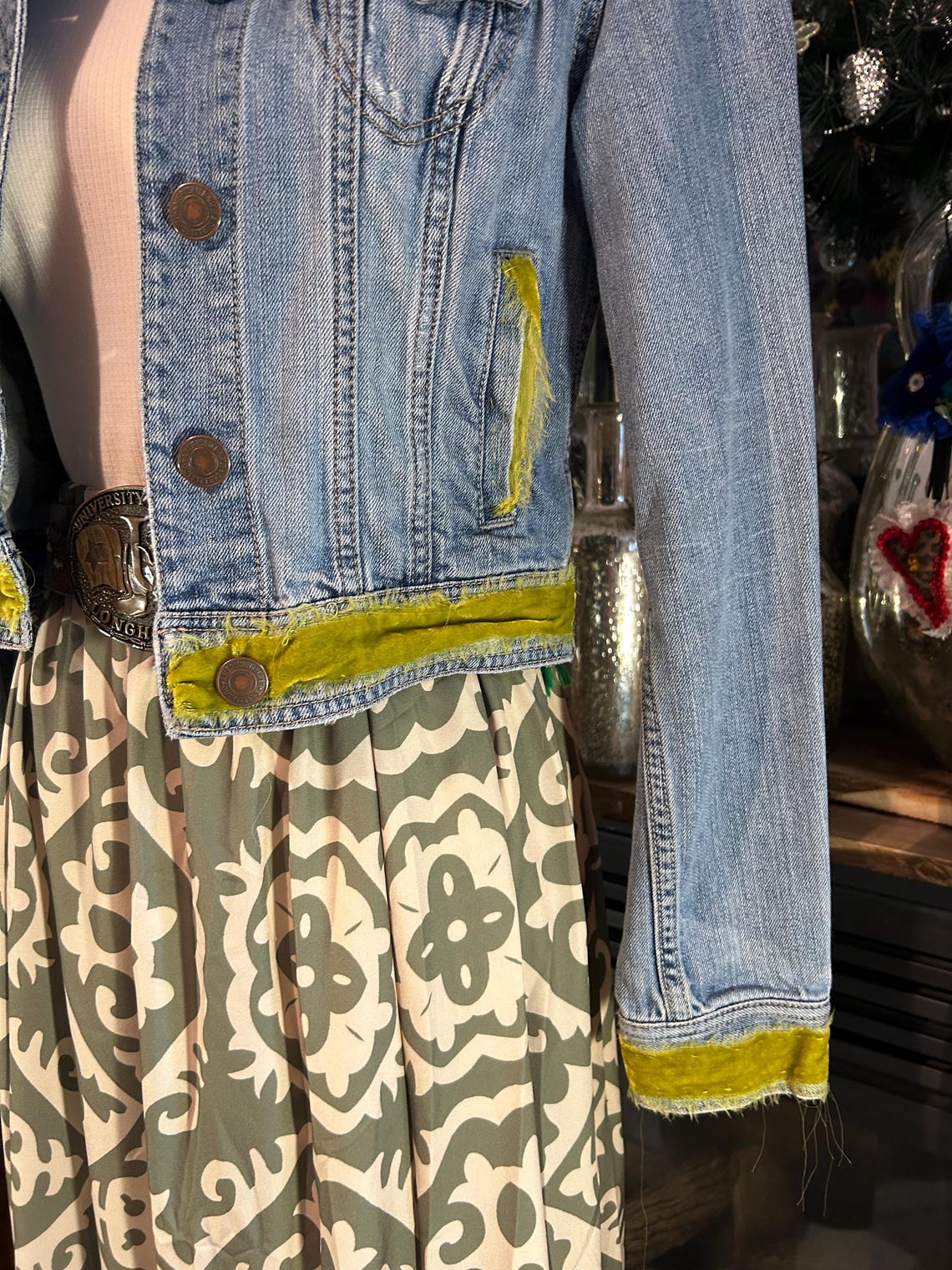 Denim and Velvet Jacket - Etsy