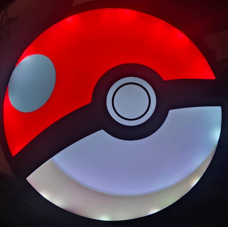 Pokeball LED Light Box - Etsy