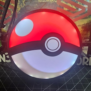 Pokeball LED Light Box - Etsy