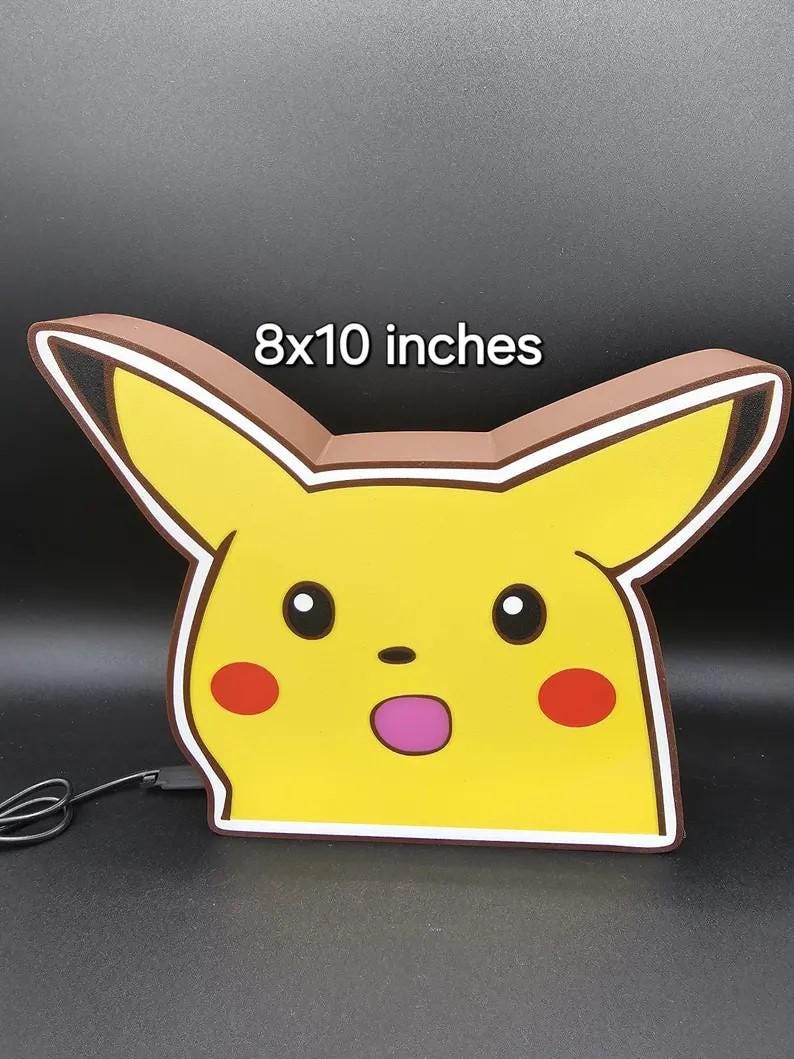 Pikachu LED Light Box - Etsy