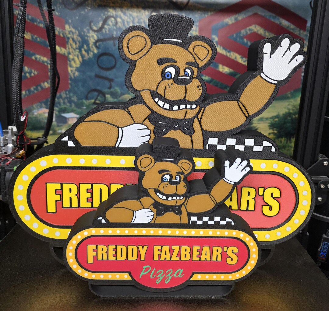 FNAF LED Light Box 5 Nights at Freddy Fazbear Light With Remote - Etsy