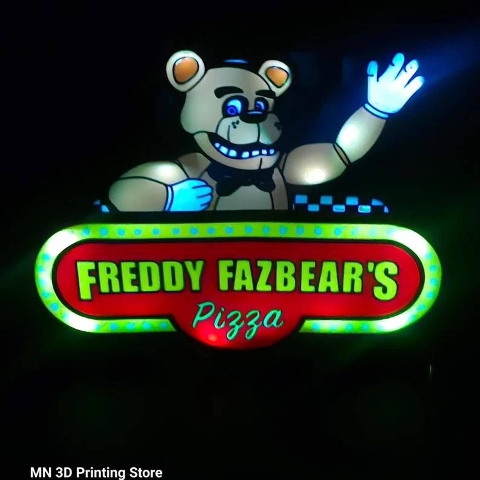 FNAF LED Light Box 5 Nights at Freddy Fazbear Light With Remote - Etsy