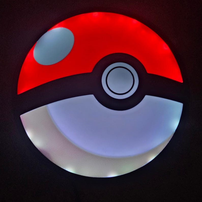 Pokeball LED Light Box - Etsy