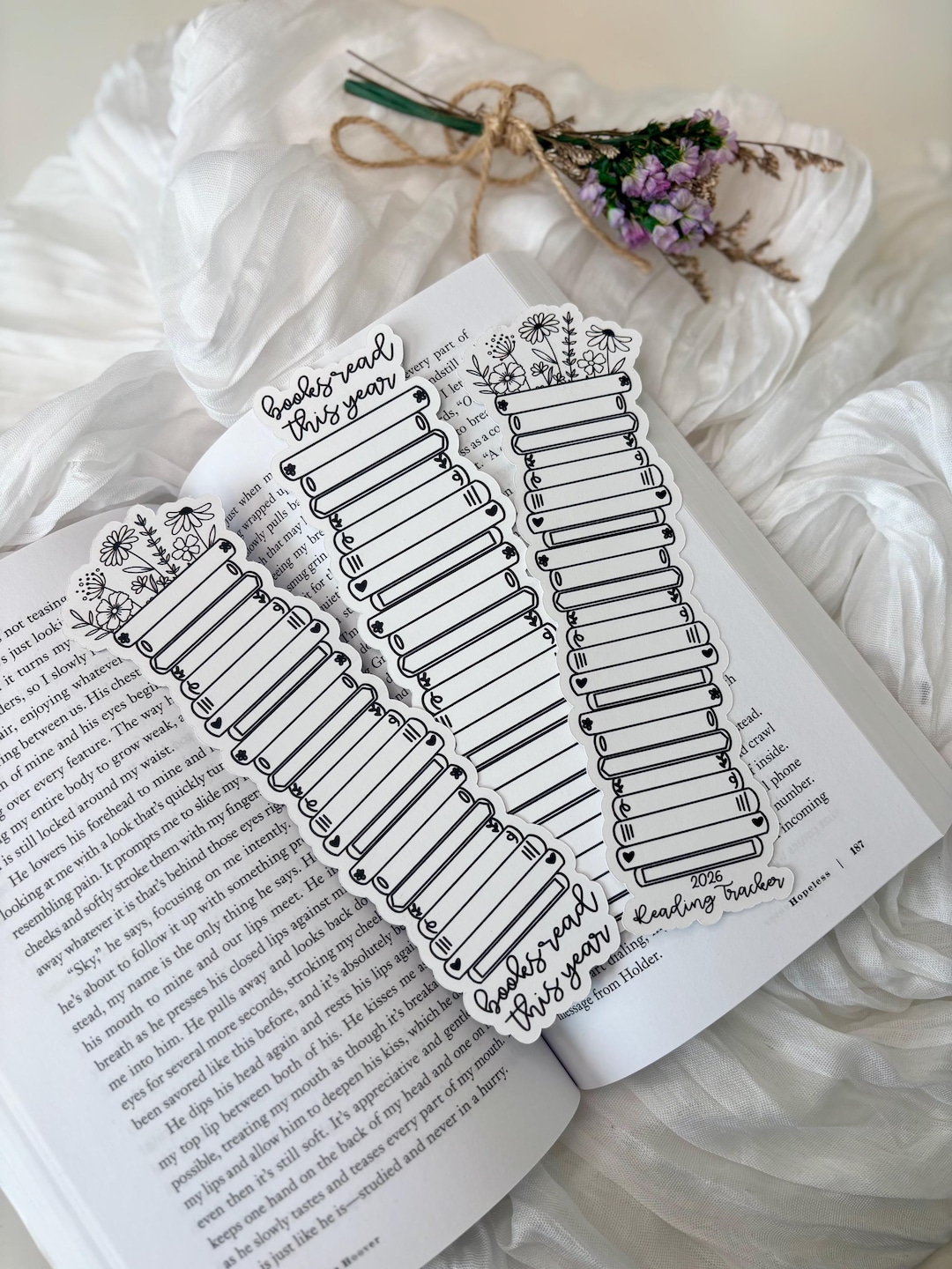 Book Stack Reading Tracker Bookmark | Bookish Gift - Etsy
