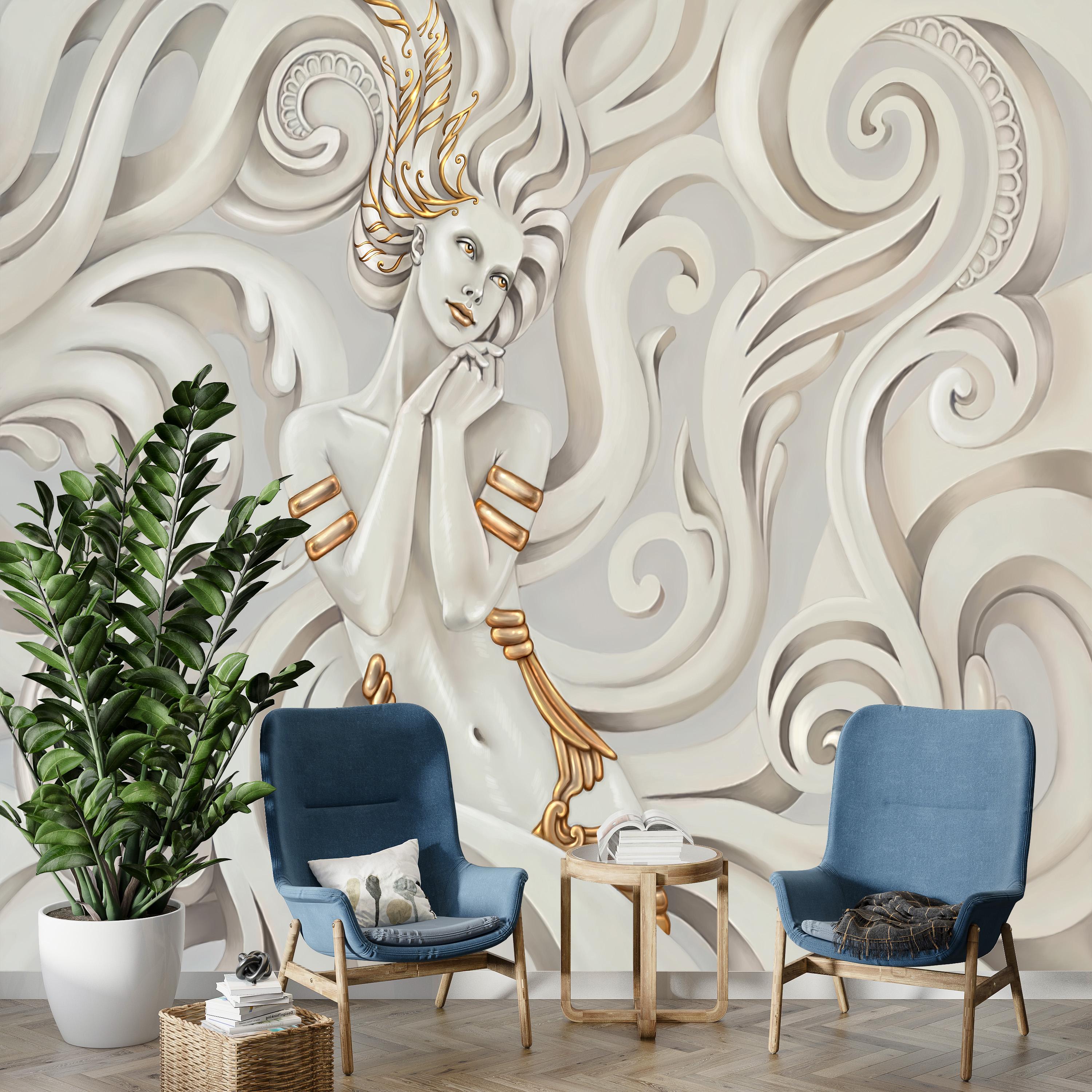 Medusa Goddess Mural Wallpaper: Ancient Greek Art Peel and Stick - Etsy