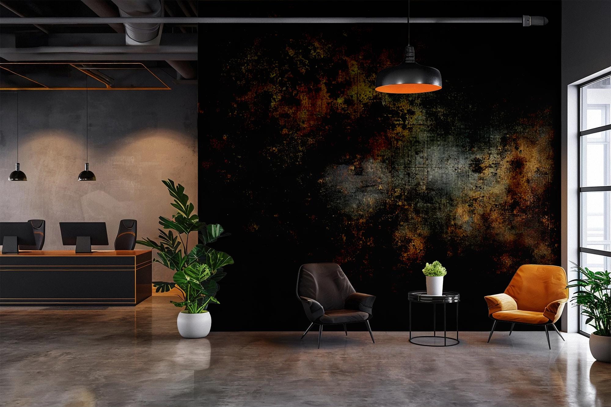 Rustic Industrial Aged Metal Wallpaper | Vintage Textured Wall Decor ...