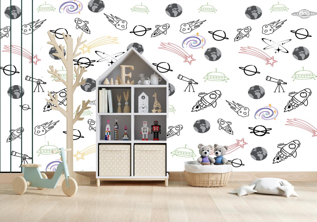 Kids Wallpaper Peel and Stick , Wall Mural , Wallpapers , Kids Room ...