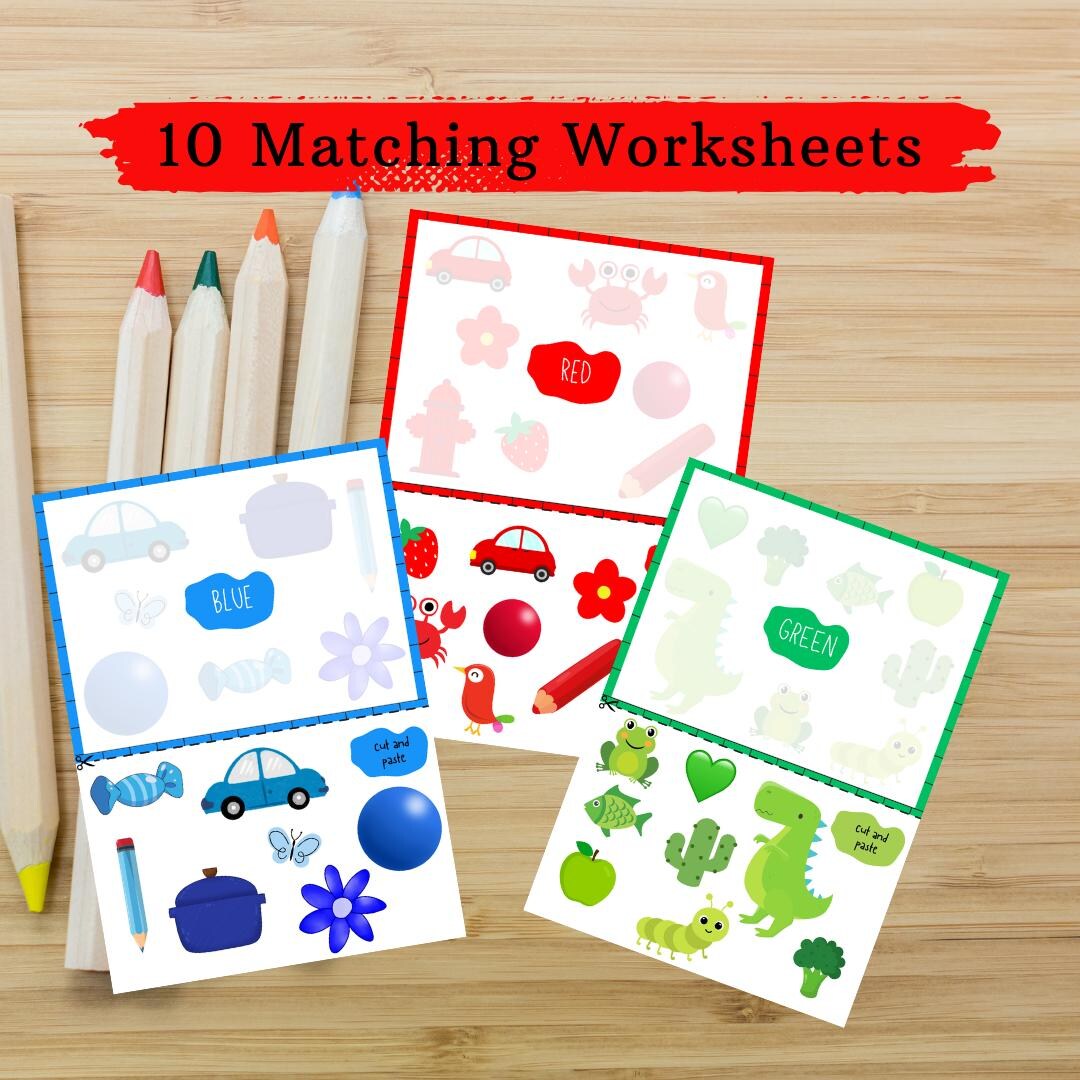 Color and Object Matching Worksheets for Kids - Fun Educational ...