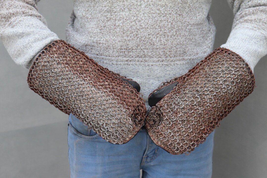 Medieval Rustic Chainmail Gauntlets - Etsy