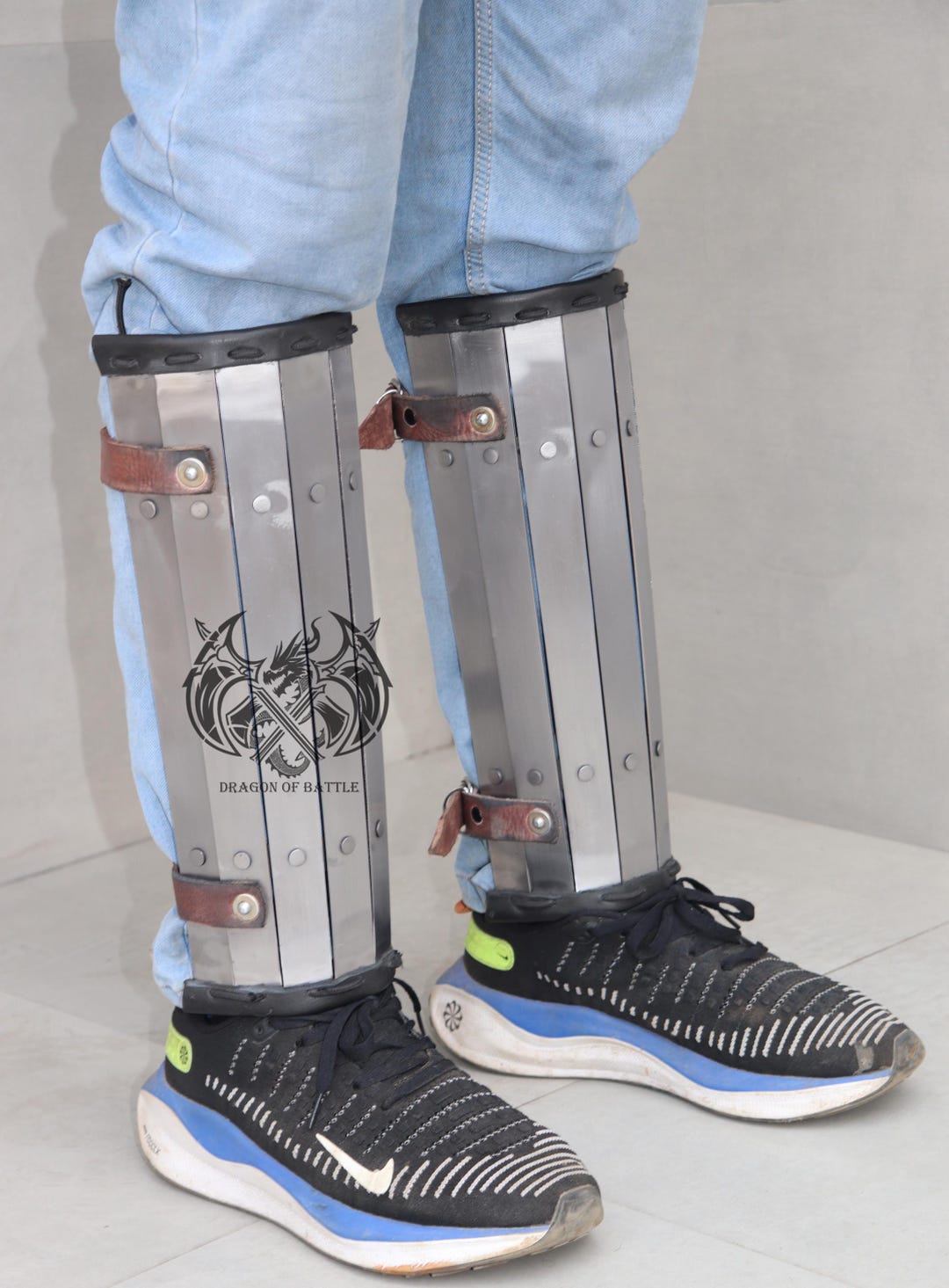 Buy Medieval Splinted Steel Greaves Online in India - Etsy