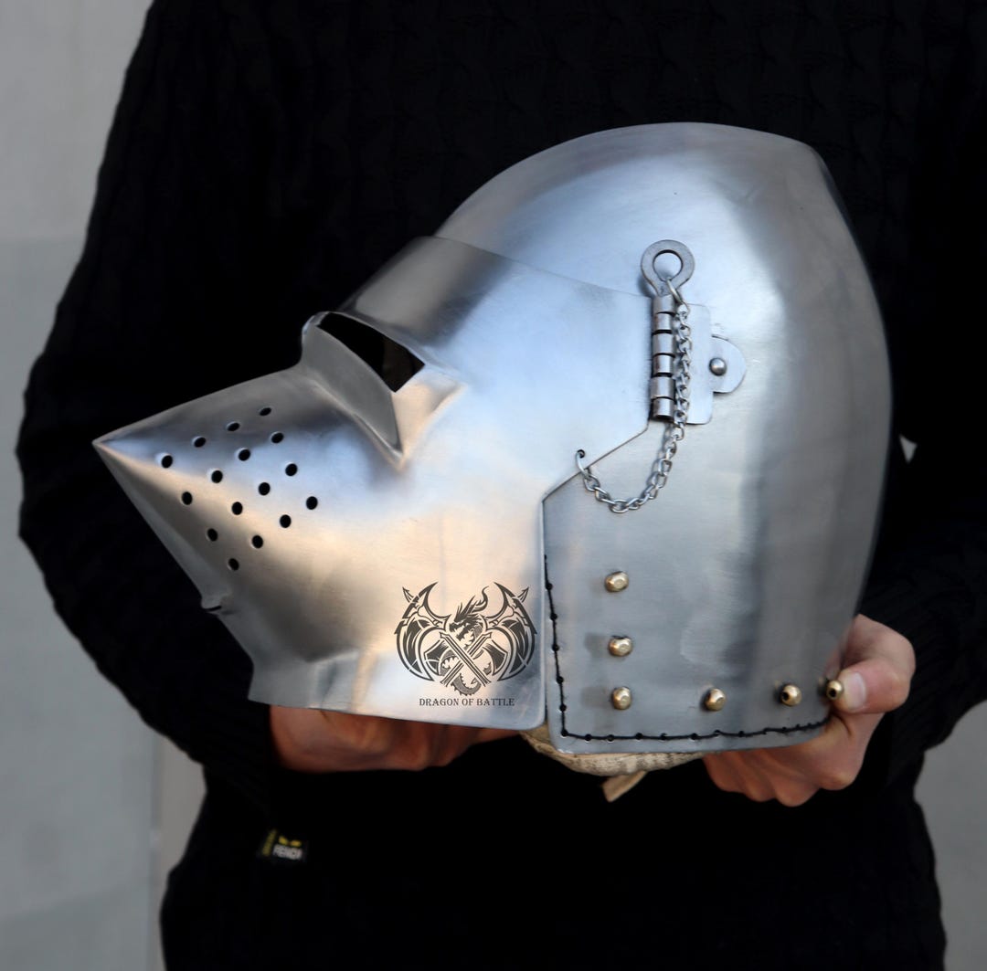 Medieval Pig Face Bascinet Helmet hardened 4130 Heat Treated Steel - Etsy