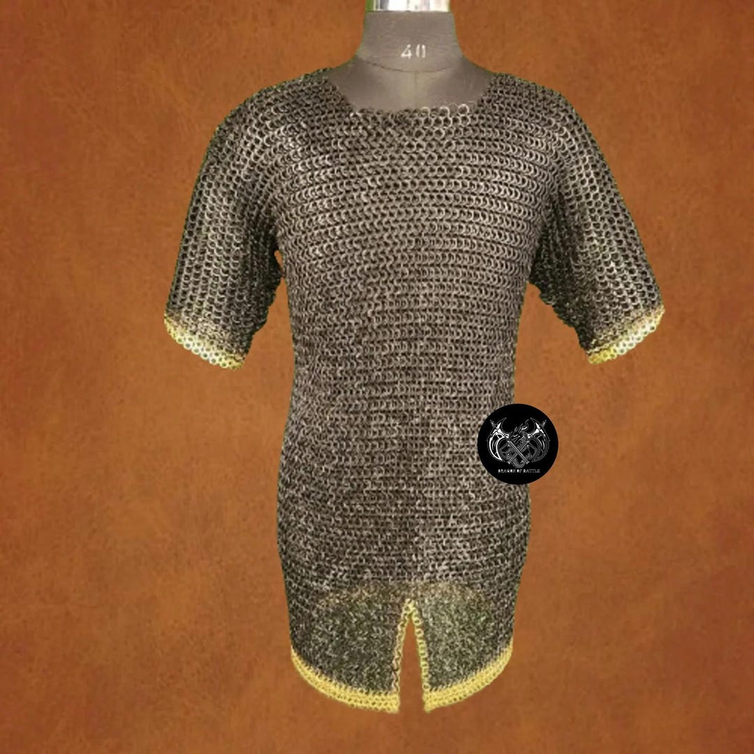 Medieval Chainmail Shirt, 10 Mm Flat Rivets With Warsar, Chainmail ...