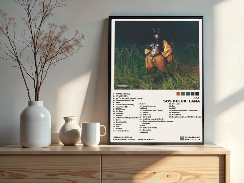 SOS Delux: LANA by SZA | Album Cover Custom Album Poster | Singer ...