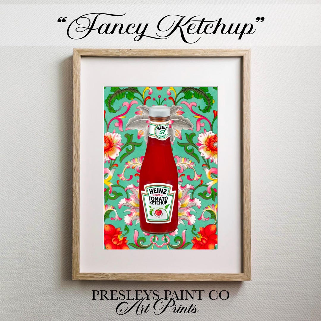 Digital Printable Art Print “fancy Ketchup” - Etsy